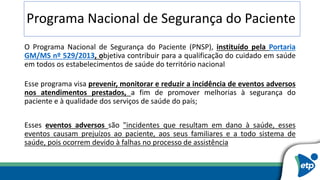 Segurança do Paciente aula tratamento cl | PPTX