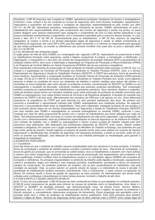 Segurança e saúde no trabalho portuário centro de ensino | DOCX