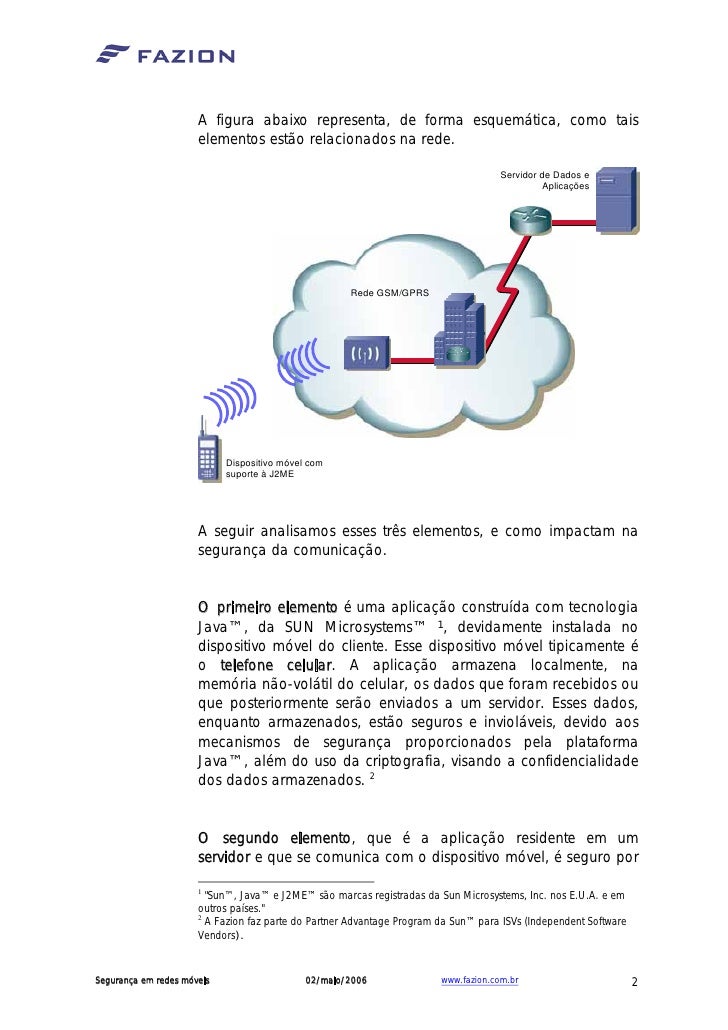 Seguranca em redes moveis exemplo fazion