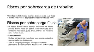 Segurança na clinica dentaria e os riscos laborais | PPTX