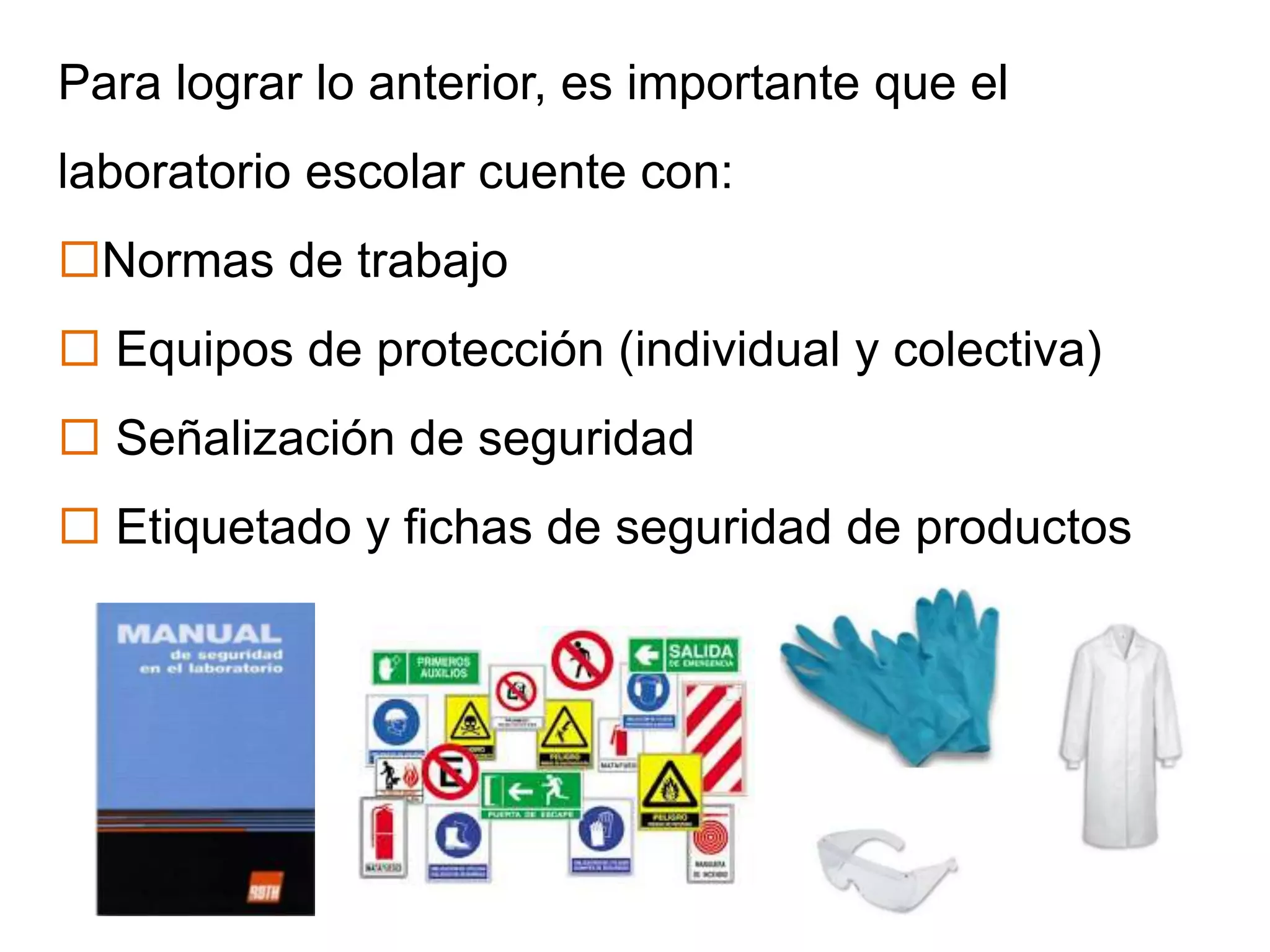 Seguridad laboratorio-escolar | PPTX | Professional School ...