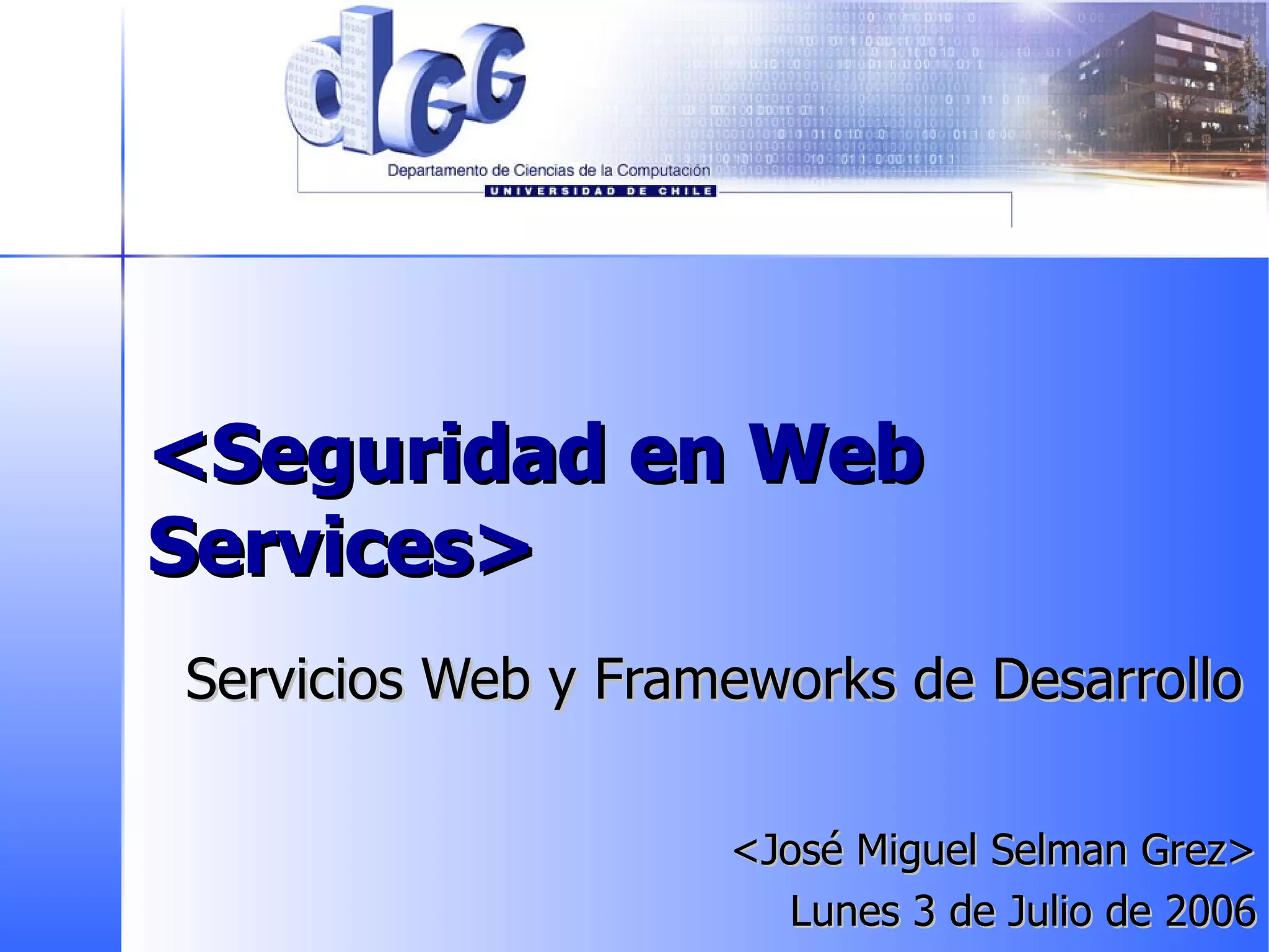 Seguridad Para Servicios Web | PPT