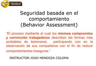 Seguridad basada en el comportamiento | PPTX