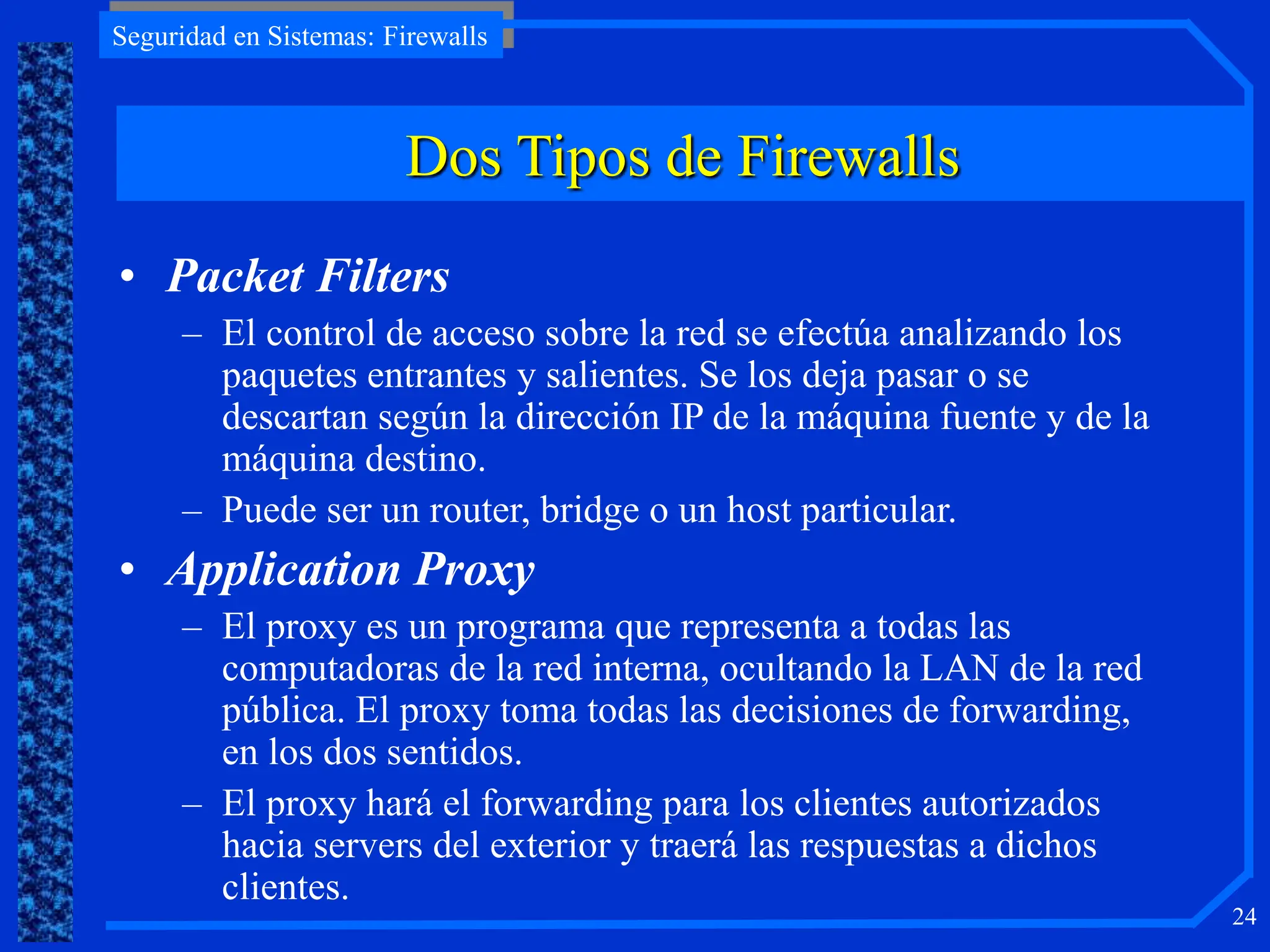 Seguridad de Sistemas de Red con Firewalls | PPT | Computer Networking ...