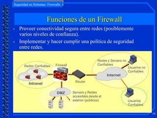 Seguridad de Sistemas de Red con Firewalls | PPT