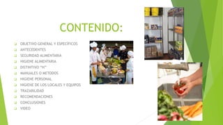 Seguridad e higiene en los alimentos | PPTX