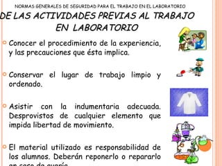 Seguridad en el laboratorio | PPT