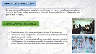 Seguridad en el laboratorio ft | PPTX
