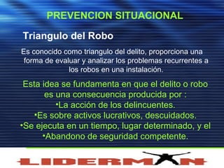 Seguridad Fisica- prevencion situacional- triangulo del delito | PPT