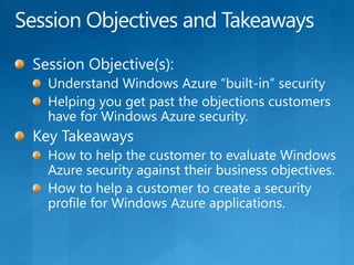 Seguridad en SQL Azure Windows azure | PPT
