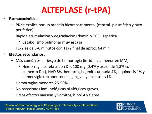 Seguridad en Terapia Trombolitica