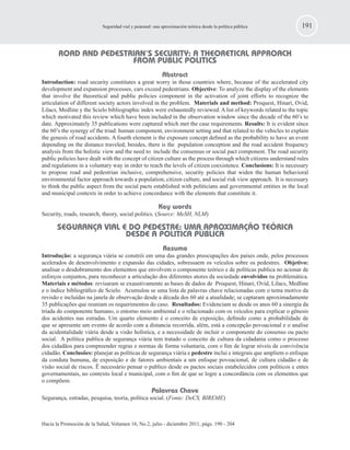 Seguridad vial peatonal caldas 2013 | PDF