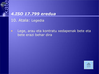 Segurtasun Politika. ISO 17.799