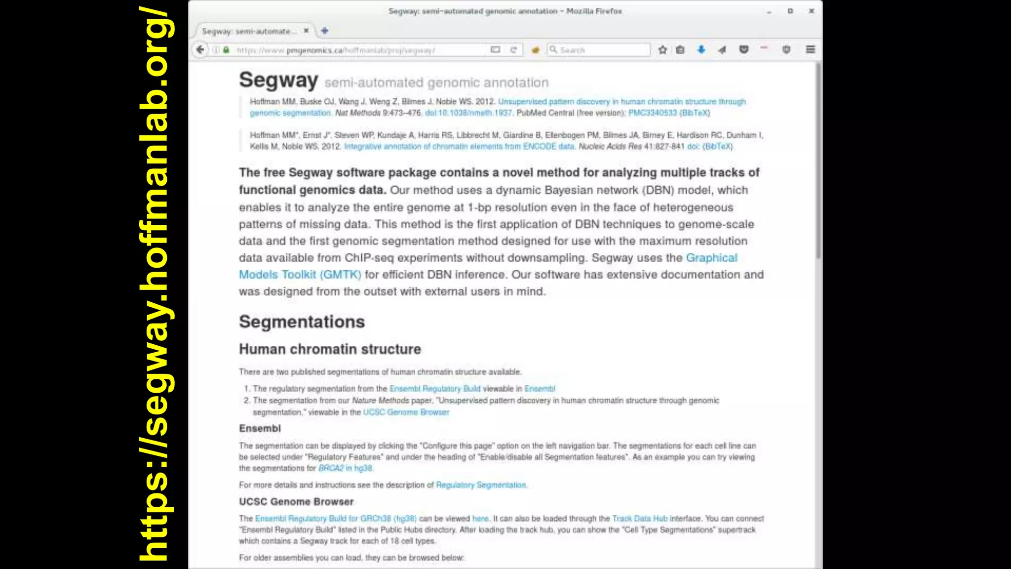 Segway and the Graphical Models Toolkit: a framework for probabilistic genomic inference | PPTX