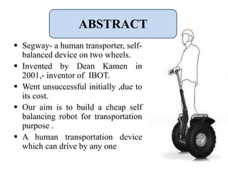 Segway self balancing scooter | PPT