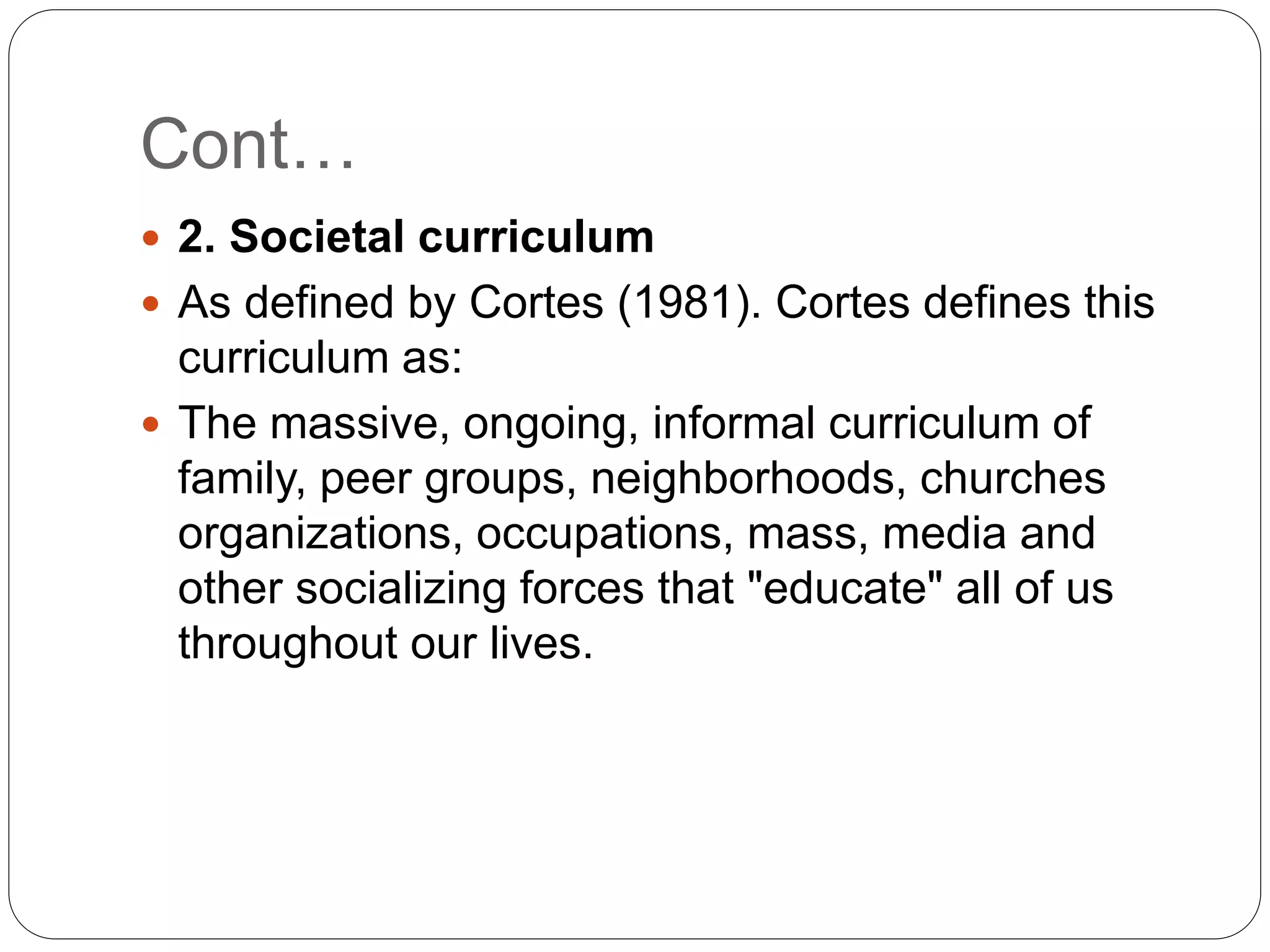 curriculum and its types | PPTX