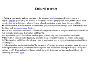 Examples Of Cultural Tourism