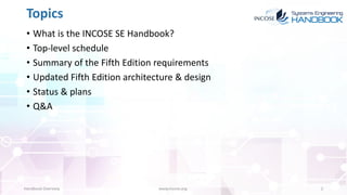status of INCOSE Systems Engineering Handbook 5th Edition - AISE Annual ...
