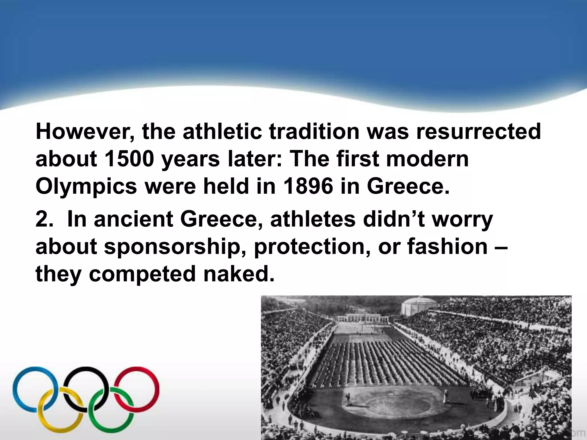 12 FACTS ABOUT THE OLYMPICS THAT WILL BLOW YOUR MIND | PPT