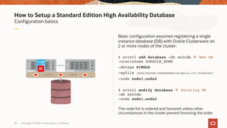 Standard Edition High Availability (SEHA) - The Why, What & How | PDF