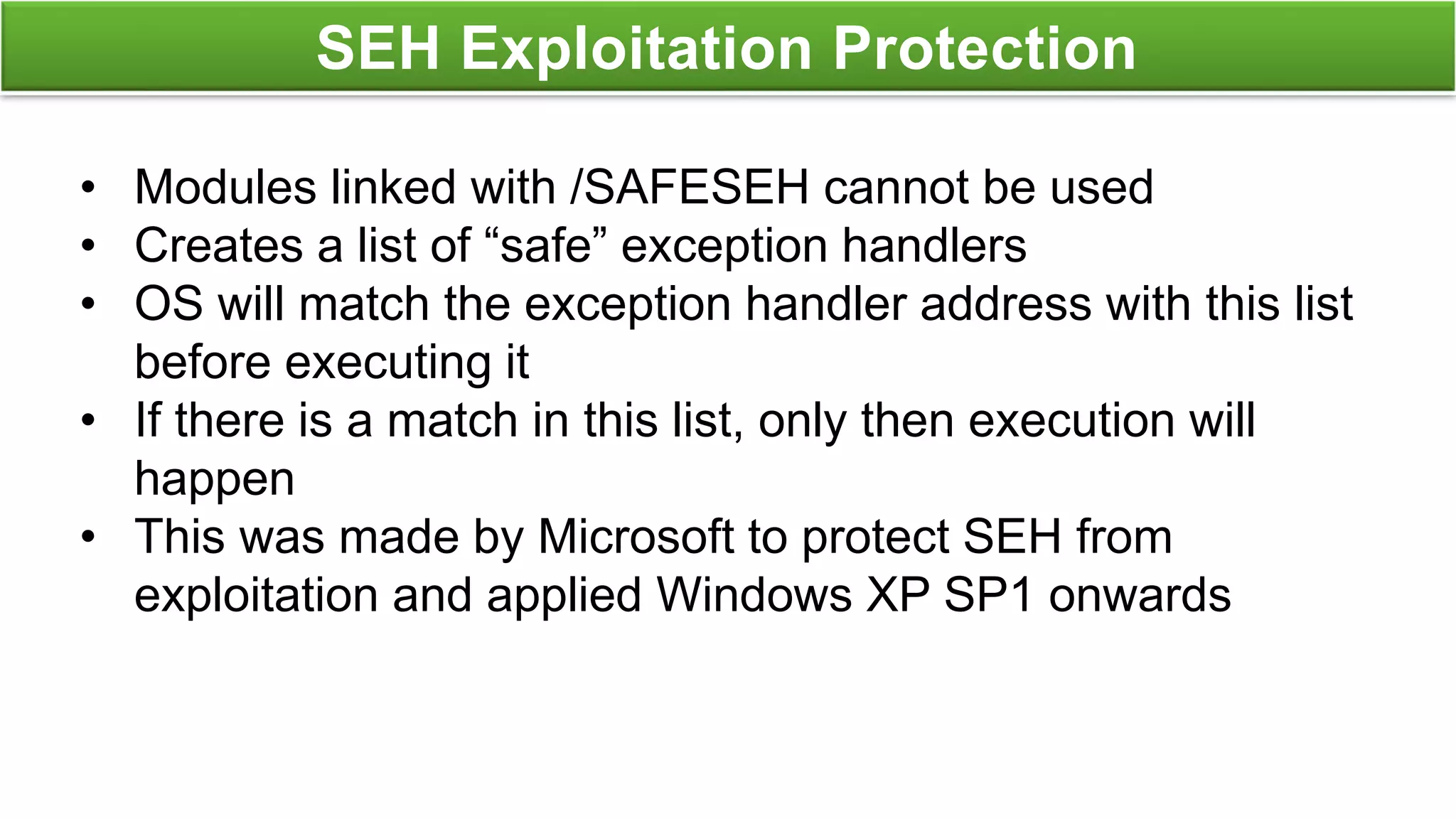 Seh based attack | PPT