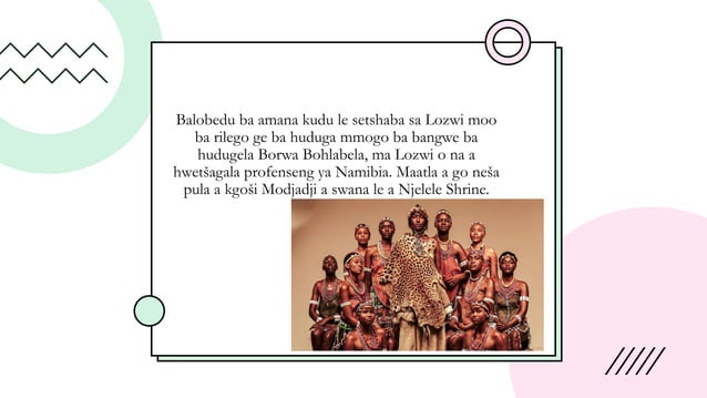 Sehlopha sa balobedu, Kgohlano ya A tla a hwa letswalo .pptx