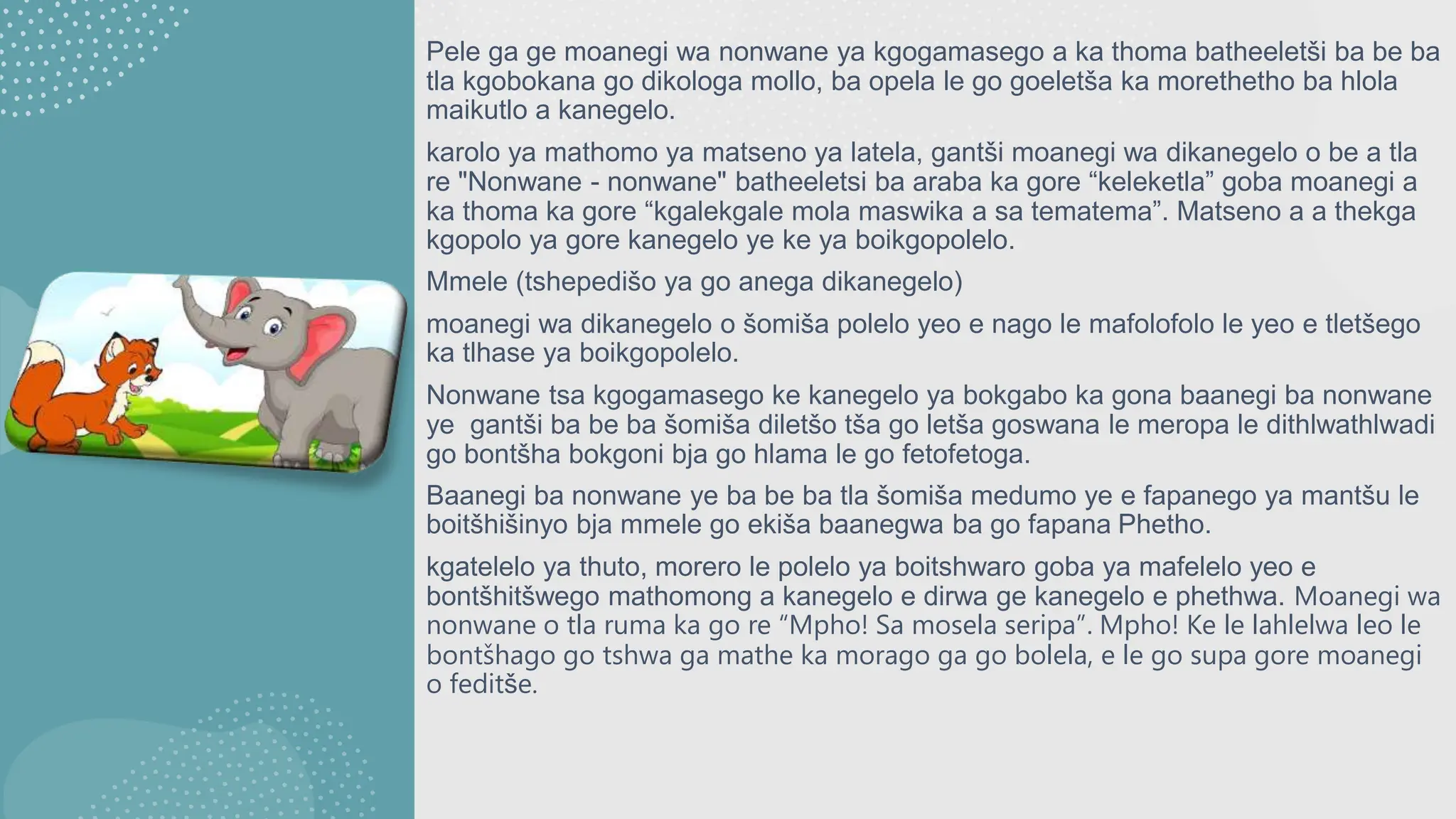 Sehlopha sa Ditlou Tshekatsheko ya nonwane ya kgogamašego-1.pptx