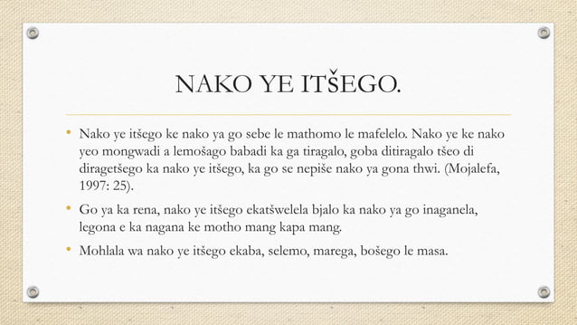 PRESENTATION YA SEHLOPHA SA KGOSI MALEBOGO | PPTX