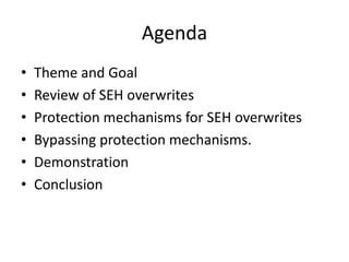 SEH overwrite and its exploitability | PPT