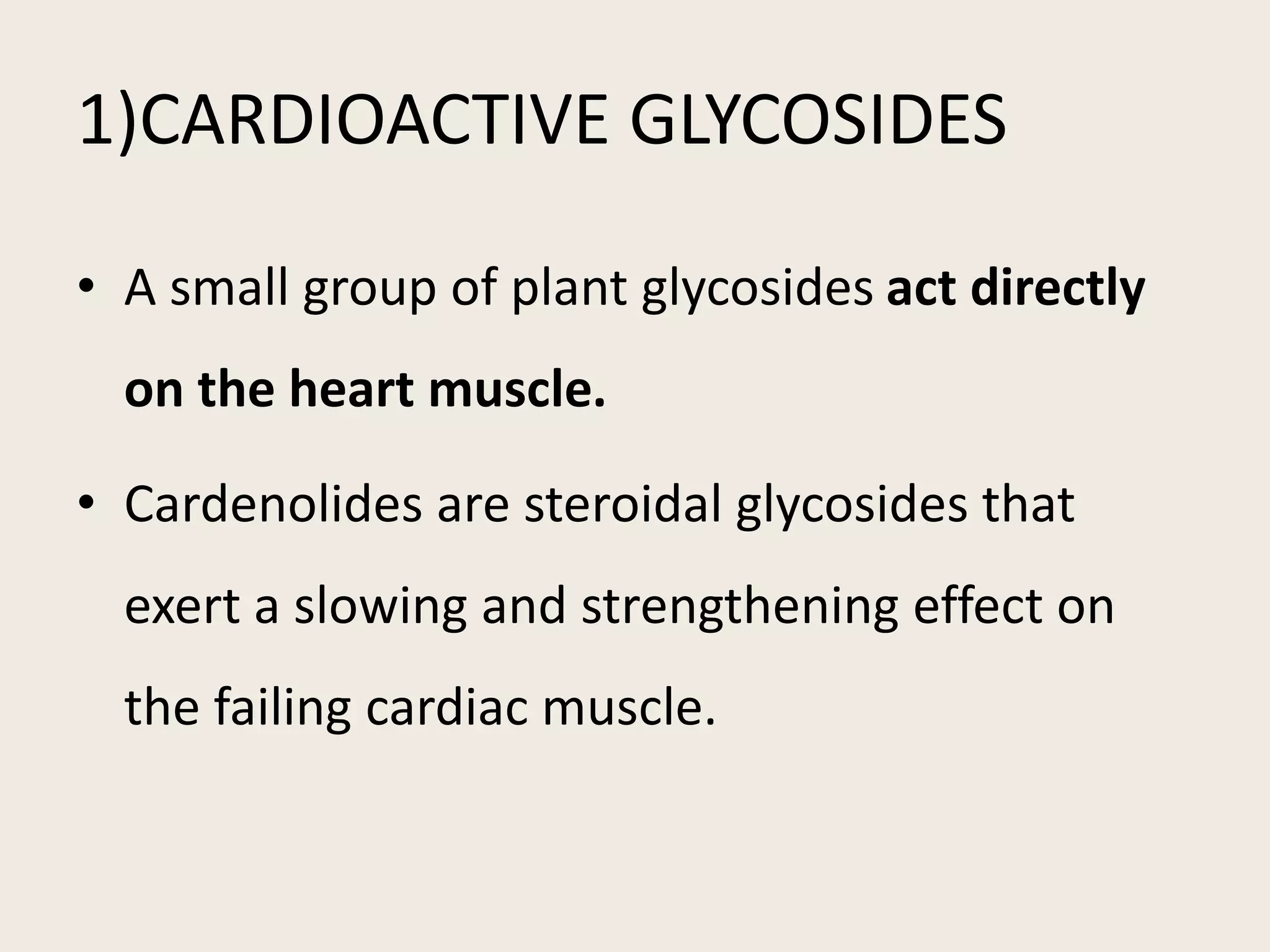 Cardioactive Glycosides | PPTX