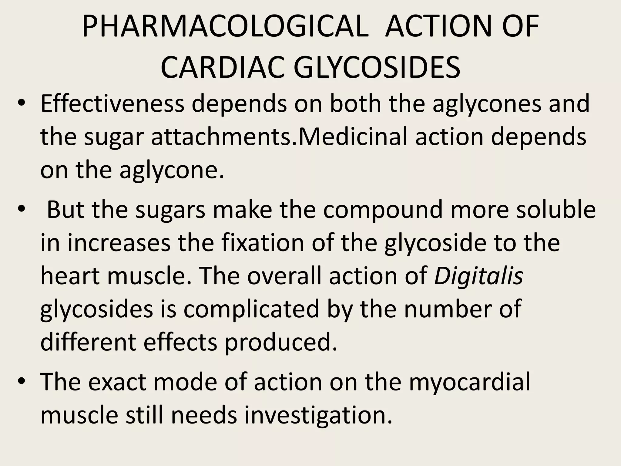 Cardioactive Glycosides | PPTX