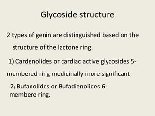 Cardioactive Glycosides | PPTX