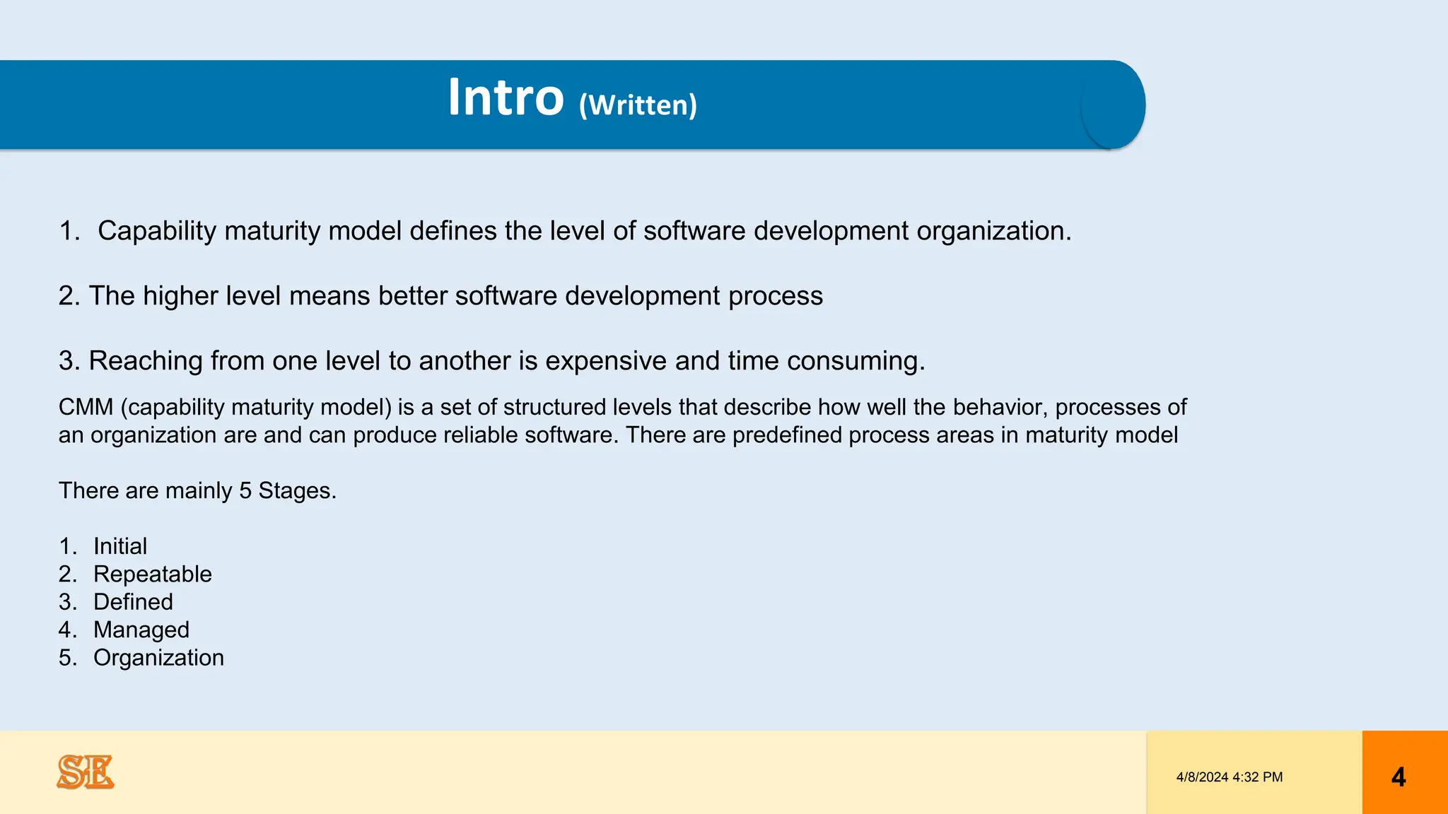 SEI-CMM Model full explanation of CMM MODEL and it's measures to ...
