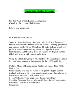 Sei 300 Education Redefined - snaptutorial.com | Educational Assessment | Education