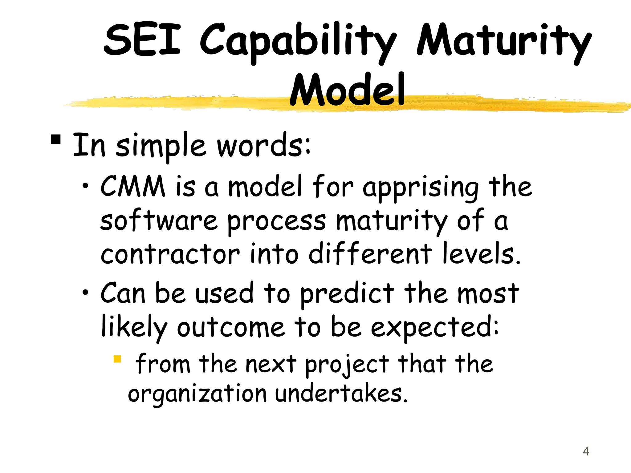 SEI Capability Maturity Model.ppt Software Engineering | PPT