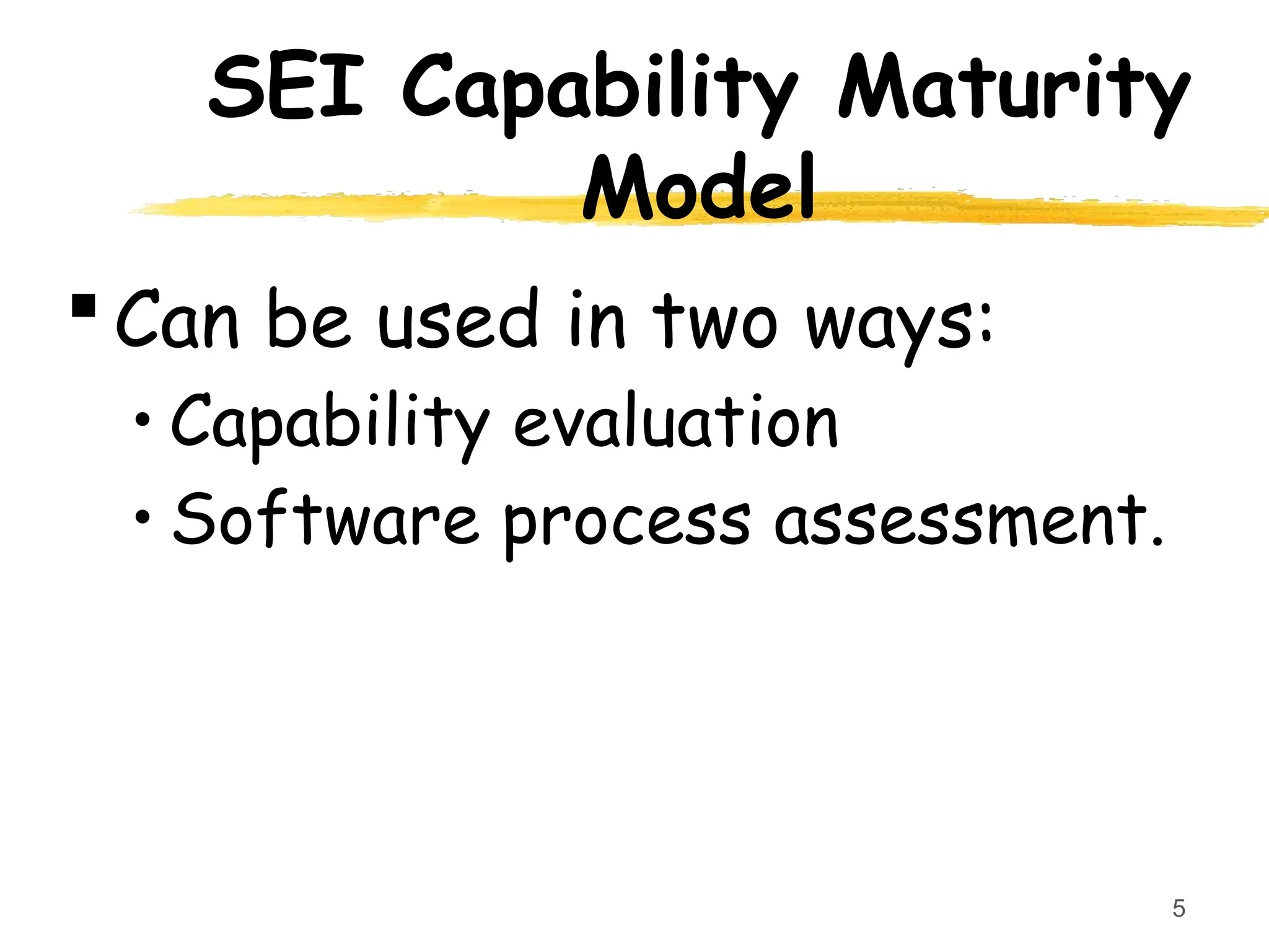 SEI Capability Maturity Model.ppt Software Engineering | PPT