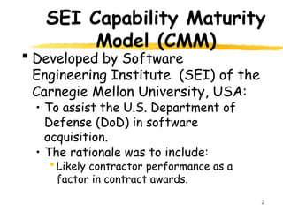 SEI Capability Maturity Model.ppt Software Engineering | PPT