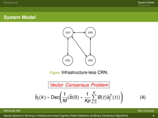 Sparse Spectrum Sensing in Infrastructure-less Cognitive Radio Networks ...