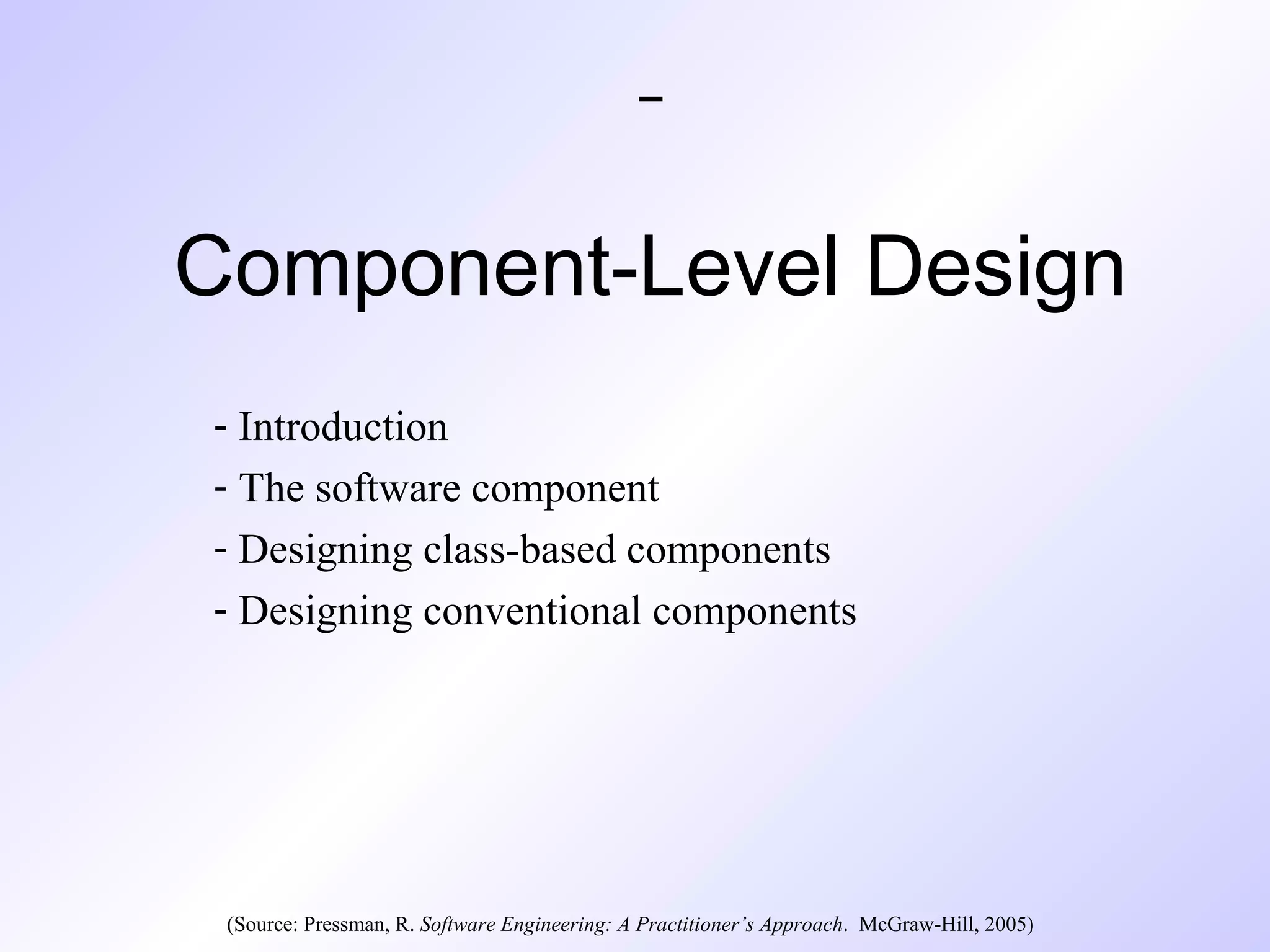 Seii unit7 component-level-design | PPT