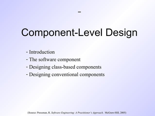 Seii unit7 component-level-design | PPT