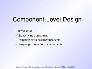 Seii unit7 component-level-design | PPT