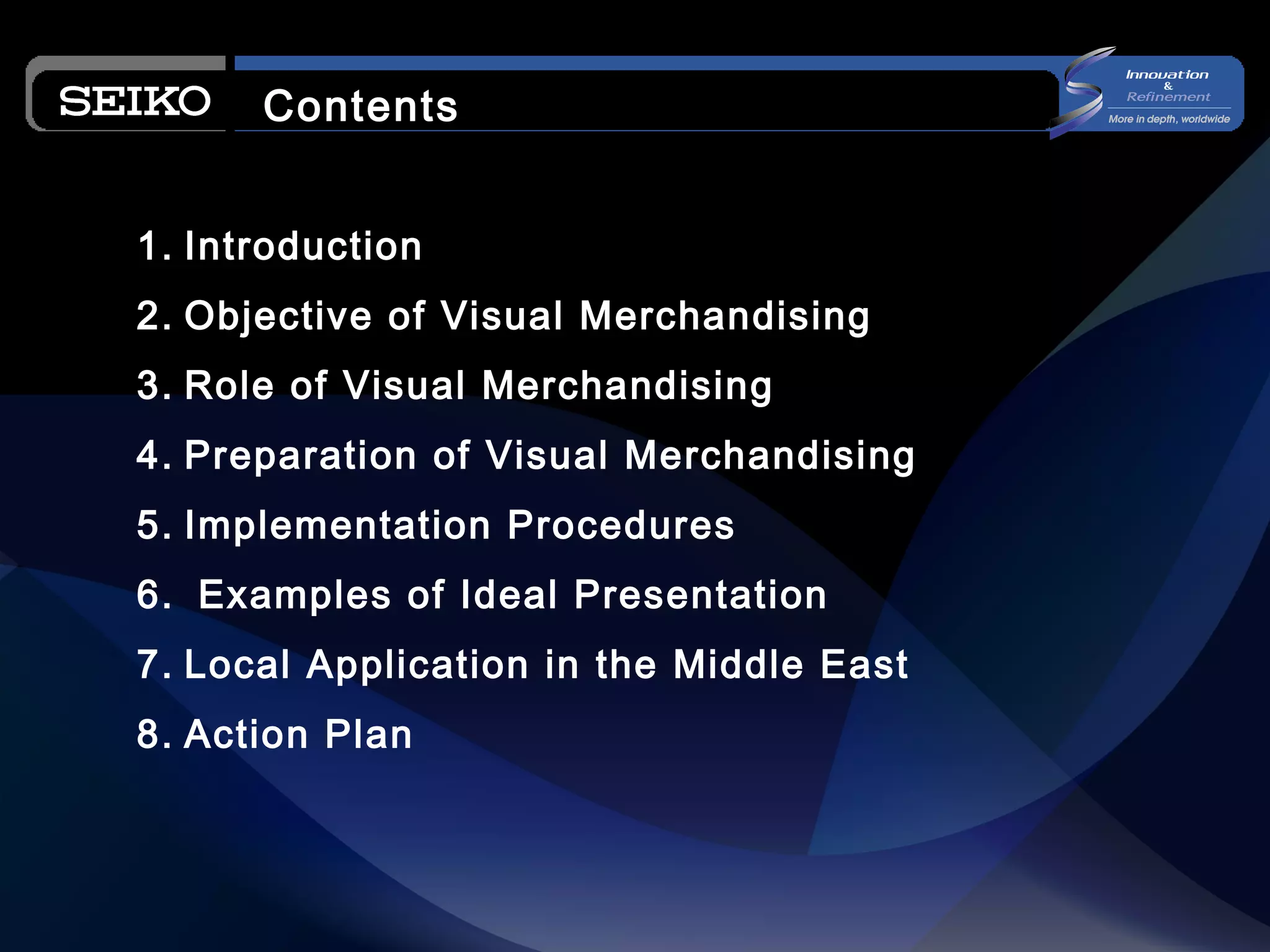 Seiko visual merchandising training | PPT