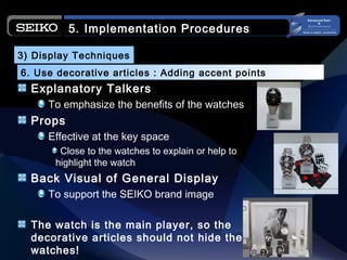 Seiko visual merchandising training | PPT