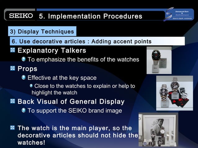 Seiko visual merchandising training | PPT