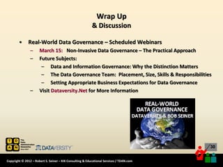 Real-World Data Governance: The Role of Meta-Data in Data Governance ...