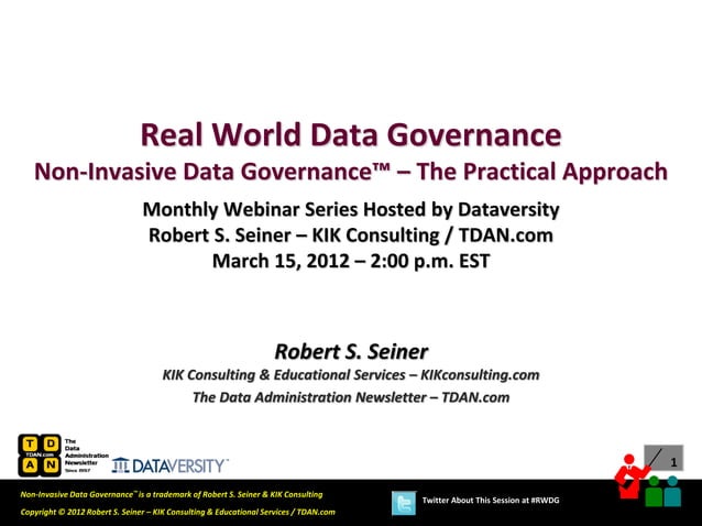 Real-World Data Governance: Non-Invasive Data Governance - The Practical Approach | PPT