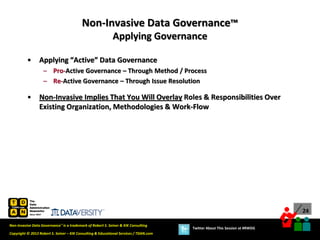 Real-World Data Governance: Non-Invasive Data Governance - The ...