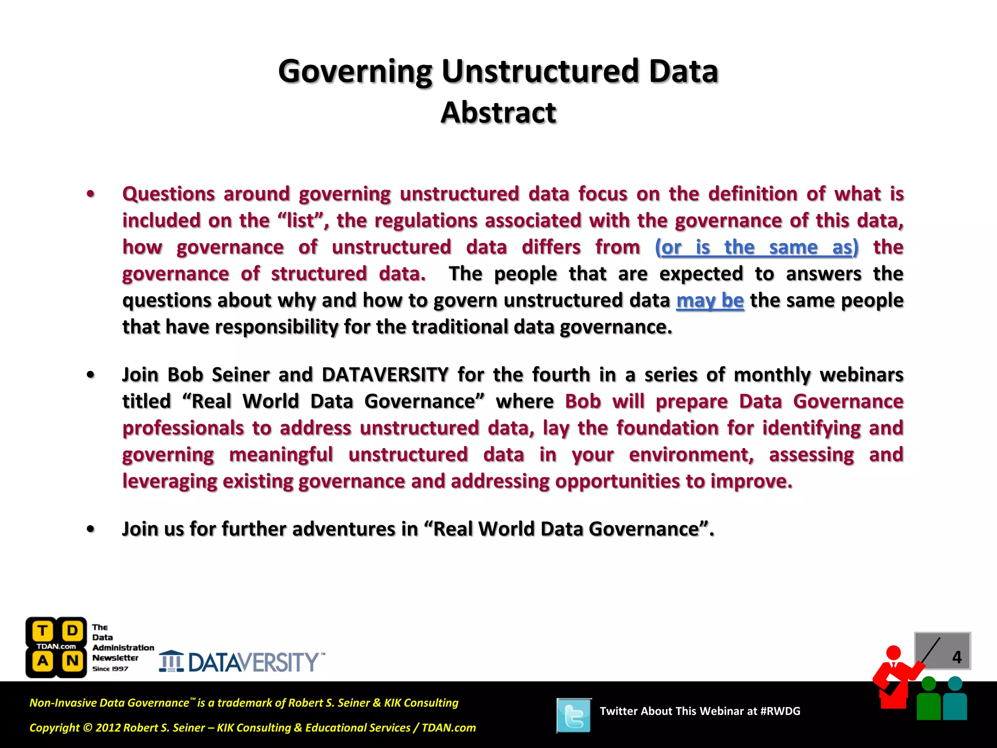 Real World Data Governance Governing Unstructured Data | PDF ...