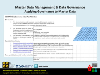 Real-World Data Governance: Master Data Management & Data Governance | PPT