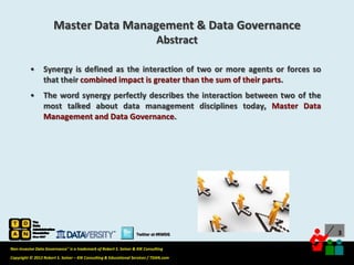 Real-World Data Governance: Master Data Management & Data Governance | PPT